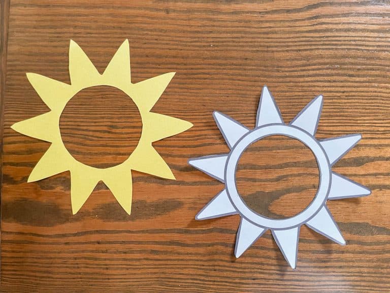 Sun Suncatcher Craft for Kids - Fox Farm Home