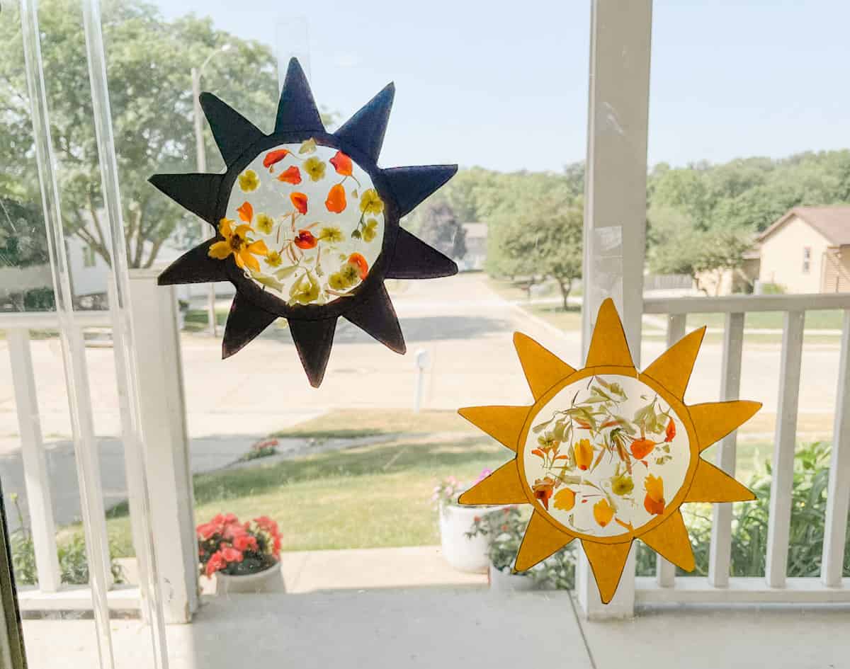 Sun Suncatcher Craft for Kids - Fox Farm Home