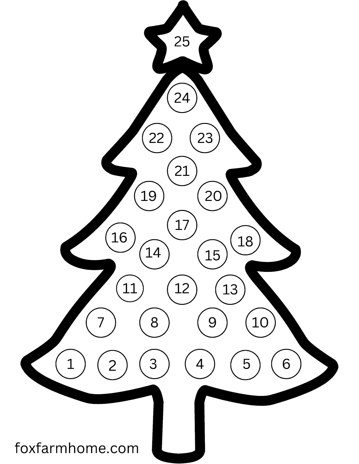 Countdown To Christmas Printable Craft For Kids - Fox Farm Home