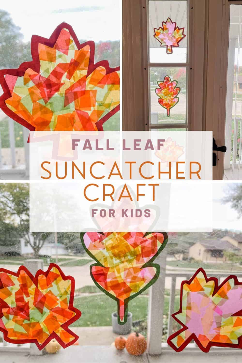Easy Fall Leaf Suncatchers - Fox Farm Home