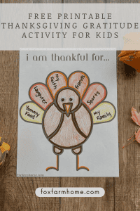 Free Thanksgiving "I Am Thankful For" Printable - Fox Farm Home