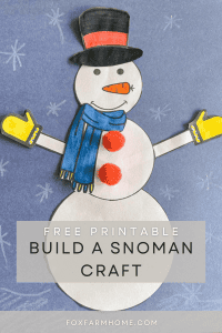 Build A Snowman Craft (With Free Printable Template) - Fox Farm Home