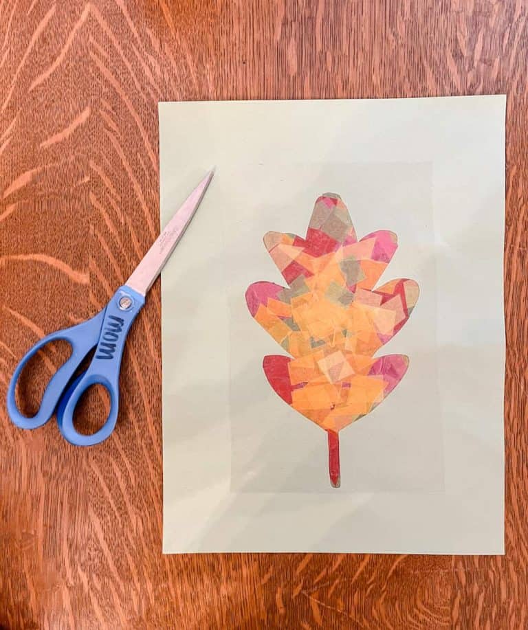 Easy Fall Leaf Suncatchers - Fox Farm Home