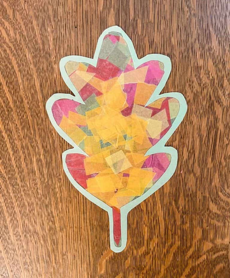 Easy Fall Leaf Suncatchers - Fox Farm Home