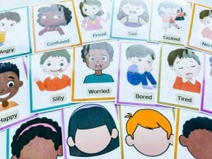 Free Printable Emotions Flashcards For Kids With Game Ideas - Fox Farm Home