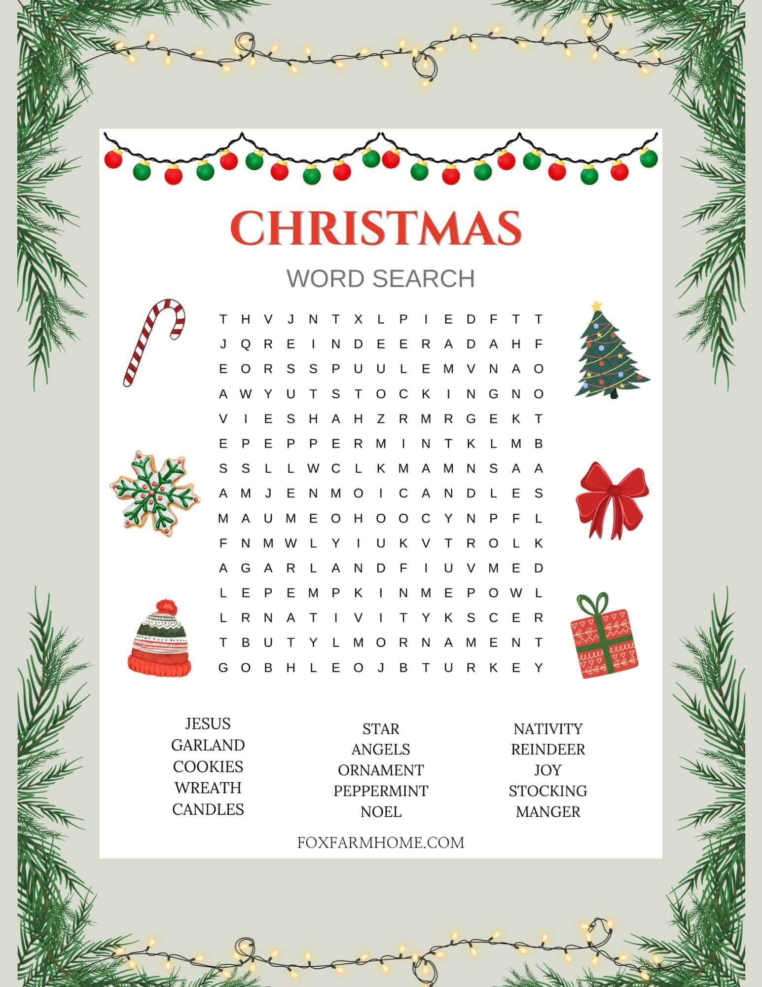 Free Printable Christmas Games For The Whole Family - Fox Farm Home