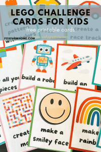 Free Printable Lego Challenge Cards-STEM Activity - Fox Farm Home