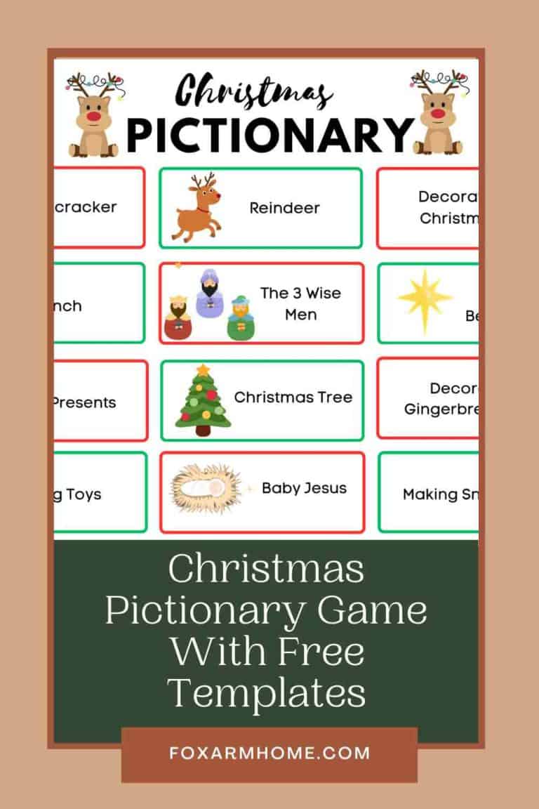 Christmas Pictionary Game For Families-Free Printable - Fox Farm Home