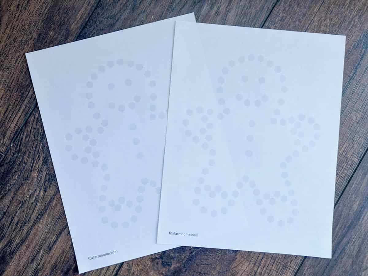 Gingerbread Man Q-Tip Painting-Free Printable Template - Fox Farm Home