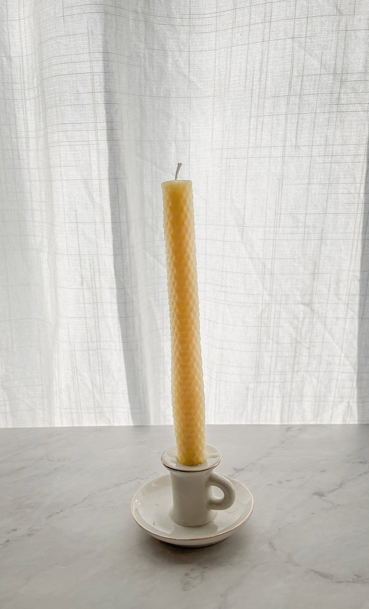 How to Make Rolled Beeswax Candles - Fox Farm Home
