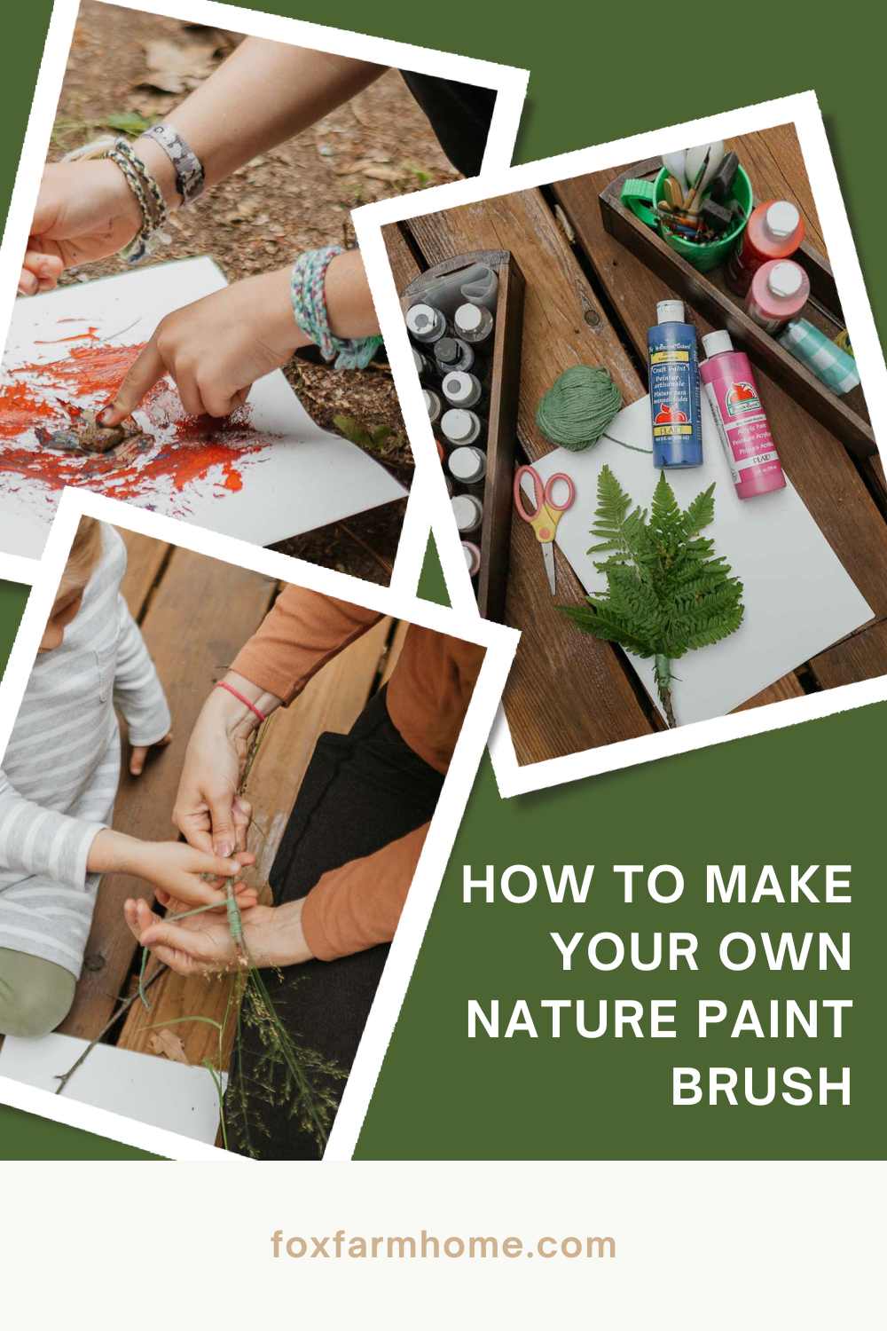 DIY Nature Paint Brushes- A Nature Activity For Kids - Fox Farm Home
