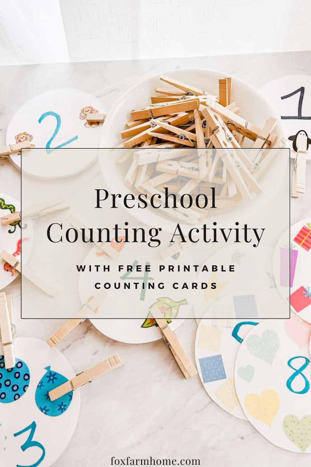 Preschool Clothespin Counting Activity-Free Printable - Fox Farm Home