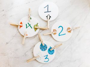 Preschool Clothespin Counting Activity-Free Printable - Fox Farm Home