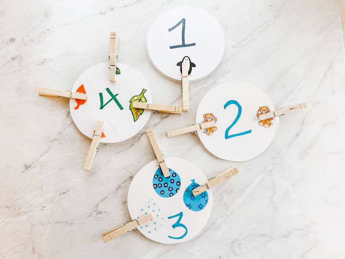 Preschool Clothespin Counting Activity-Free Printable - Fox Farm Home