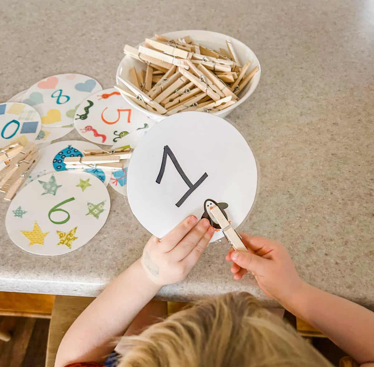 Preschool Clothespin Counting Activity-Free Printable - Fox Farm Home