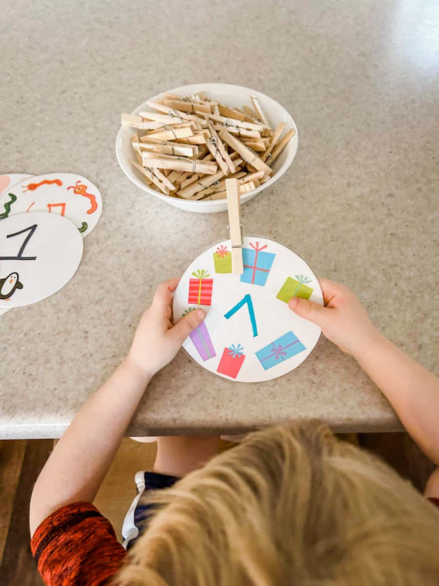 Preschool Clothespin Counting Activity-Free Printable - Fox Farm Home