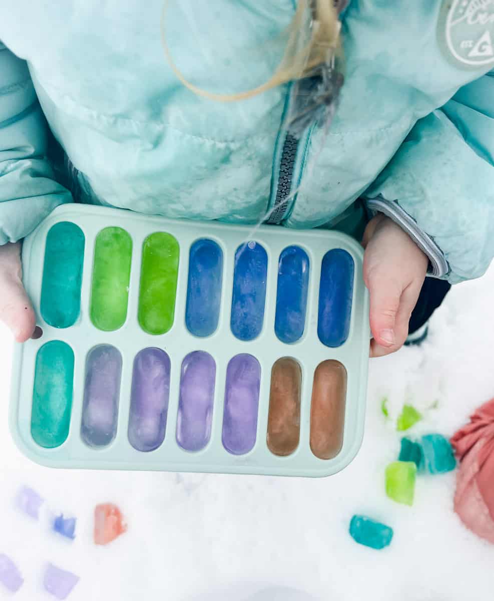 Make Colorful Ice Sculptures with Colored Ice Blocks - Fox Farm Home