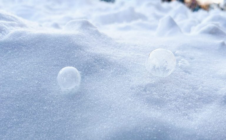 How To Make Frozen Bubbles- A Winter Science Activity - Fox Farm Home