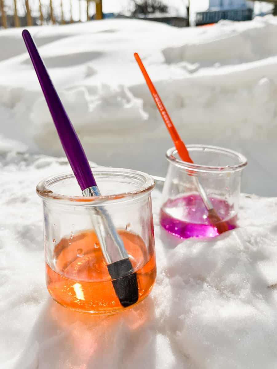 Painting Snow | A Fun Winter Art Activity for Kids - Fox Farm Home