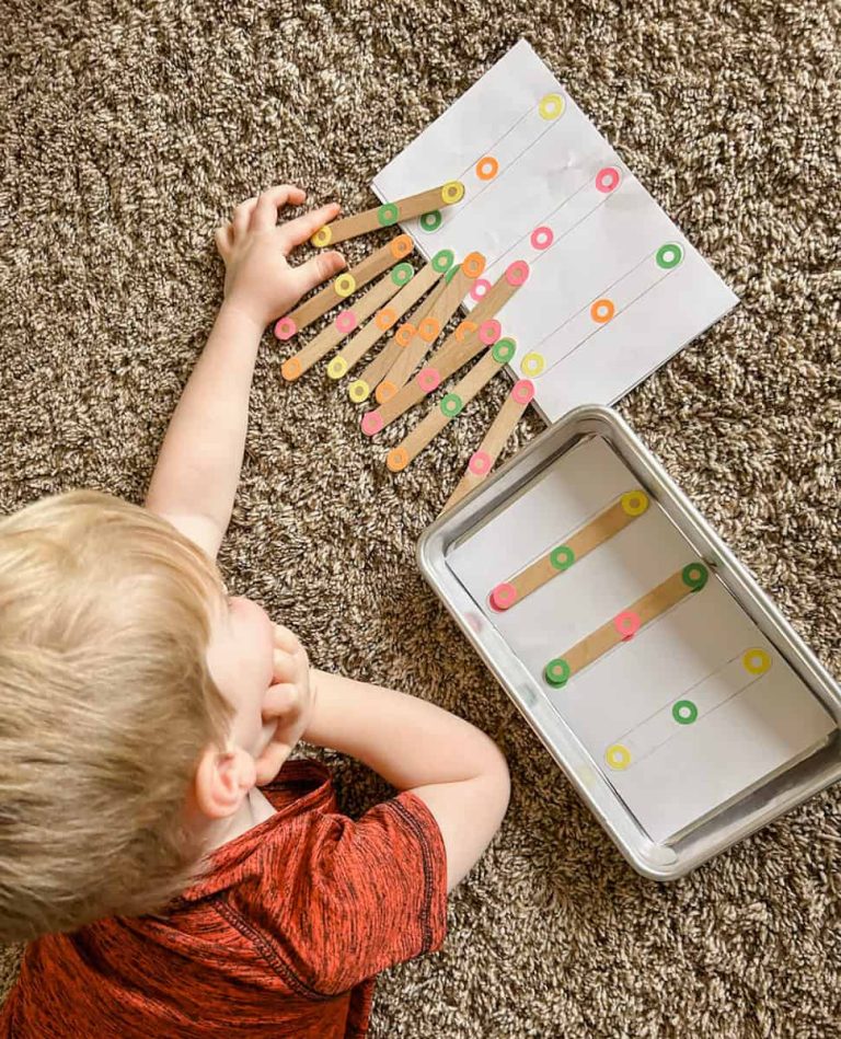 Fun Popsicle Stick Pattern Activity For Kids - Fox Farm Home
