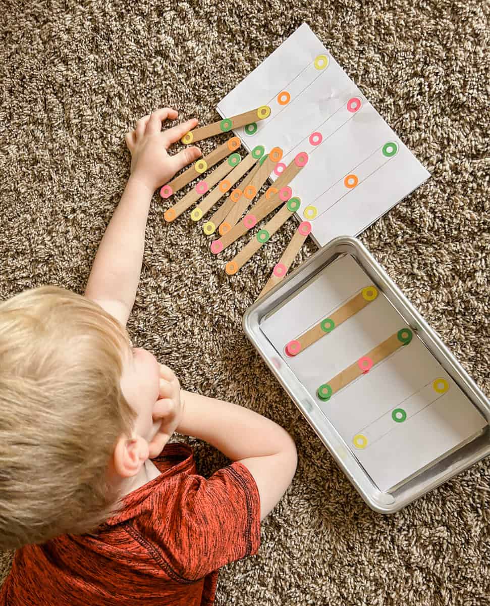 Fun Popsicle Stick Pattern Activity For Kids - Fox Farm Home