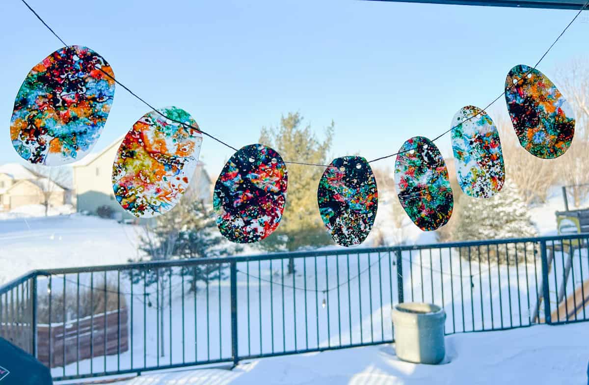 Crayon Suncatcher | Wax Paper Melted Crayon Art - Fox Farm Home