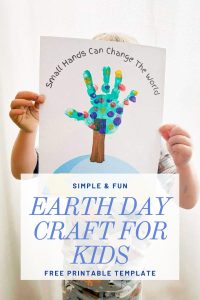 Earth Day Handprint Craft For Kids (Printable Template) - Fox Farm Home