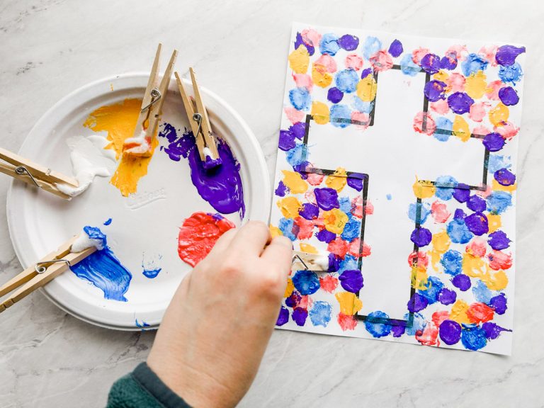 Easter Cross Craft For Kids- Free Printable Cross Template - Fox Farm Home