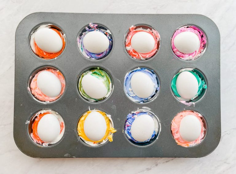 How to Dye Easter Eggs with Cool Whip - Fox Farm Home