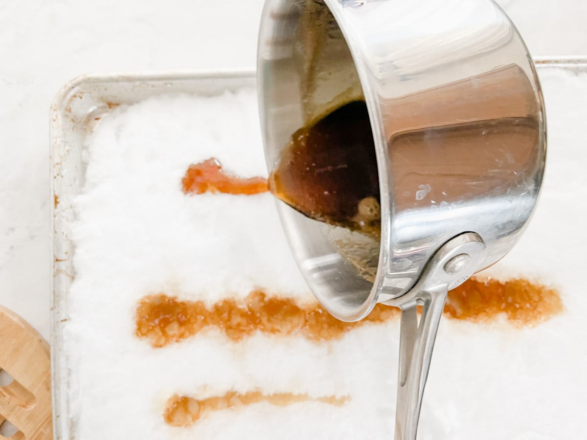 Maple Syrup Taffy | Snow Candy Recipe - Fox Farm Home