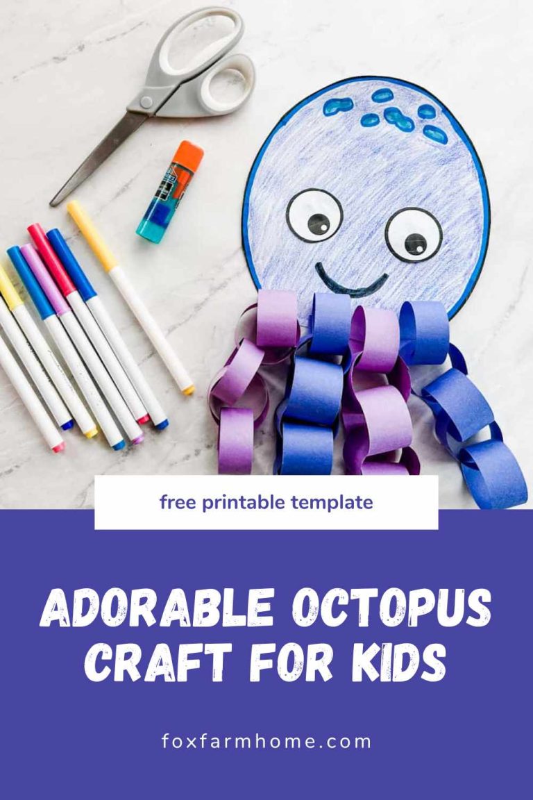 Fun Octopus Craft For Kids With Free Template - Fox Farm Home
