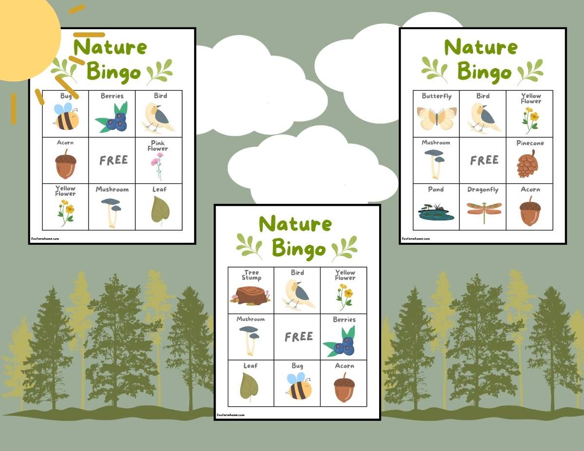 Nature Bingo Activity For Kids | Free Printable Game - Fox Farm Home