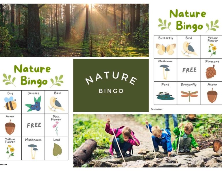 Nature Bingo Activity For Kids | Free Printable Game - Fox Farm Home