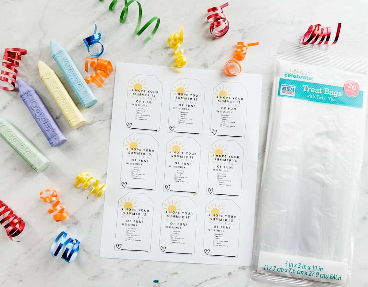 Sidewalk Chalk End Of The Year Gift For Students - Fox Farm Home