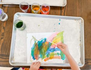 Fizzy Painting Art & Science Activity for Kids - Fox Farm Home