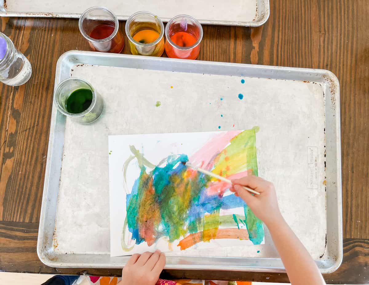 Fizzy Painting Art & Science Activity for Kids - Fox Farm Home