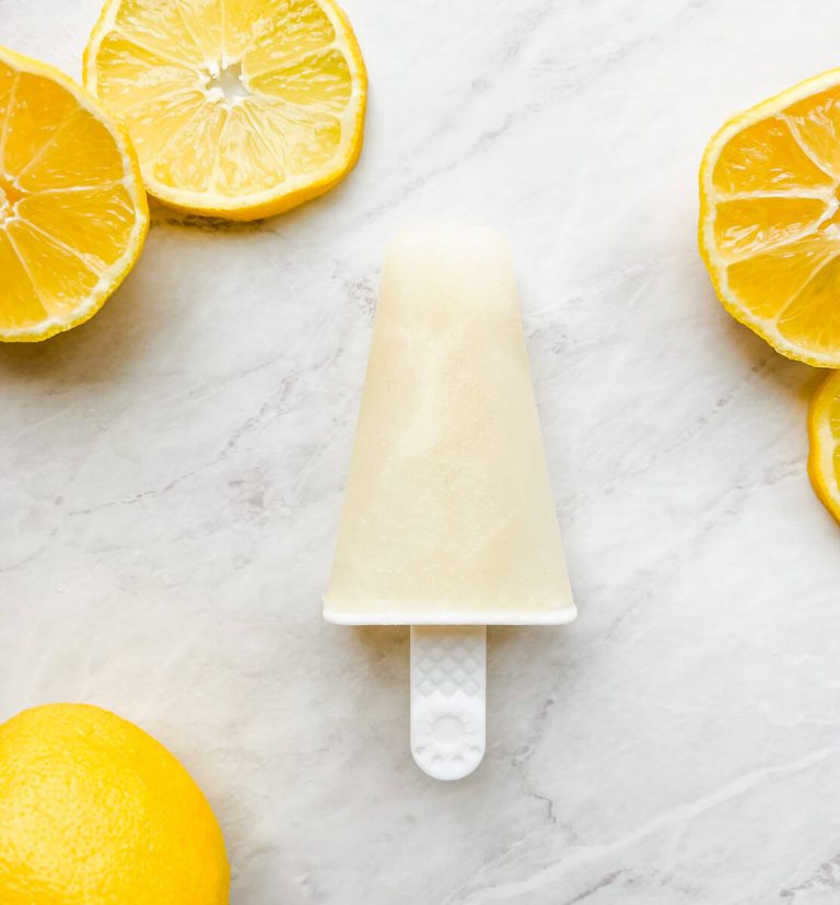 Easy 3 Ingredient Lemon Popsicles - Fox Farm Home