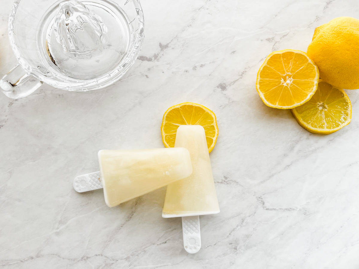 Easy 3 Ingredient Lemon Popsicles - Fox Farm Home