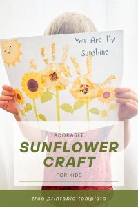 Simple Sunflower Handprint Craft For Kids - Fox Farm Home