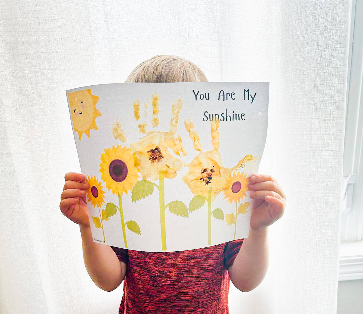 Simple Sunflower Handprint Craft For Kids - Fox Farm Home