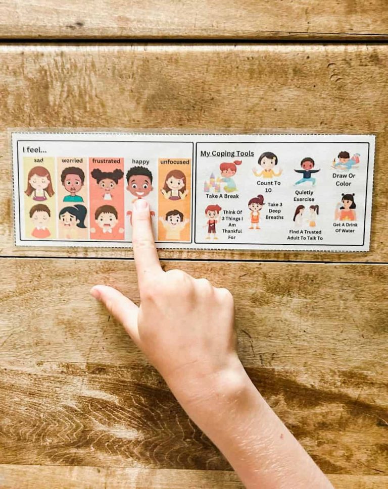Feelings Chart & Coping Tools For Kids | Free Printable - Fox Farm Home