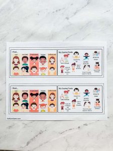 Feelings Chart & Coping Tools For Kids | Free Printable - Fox Farm Home