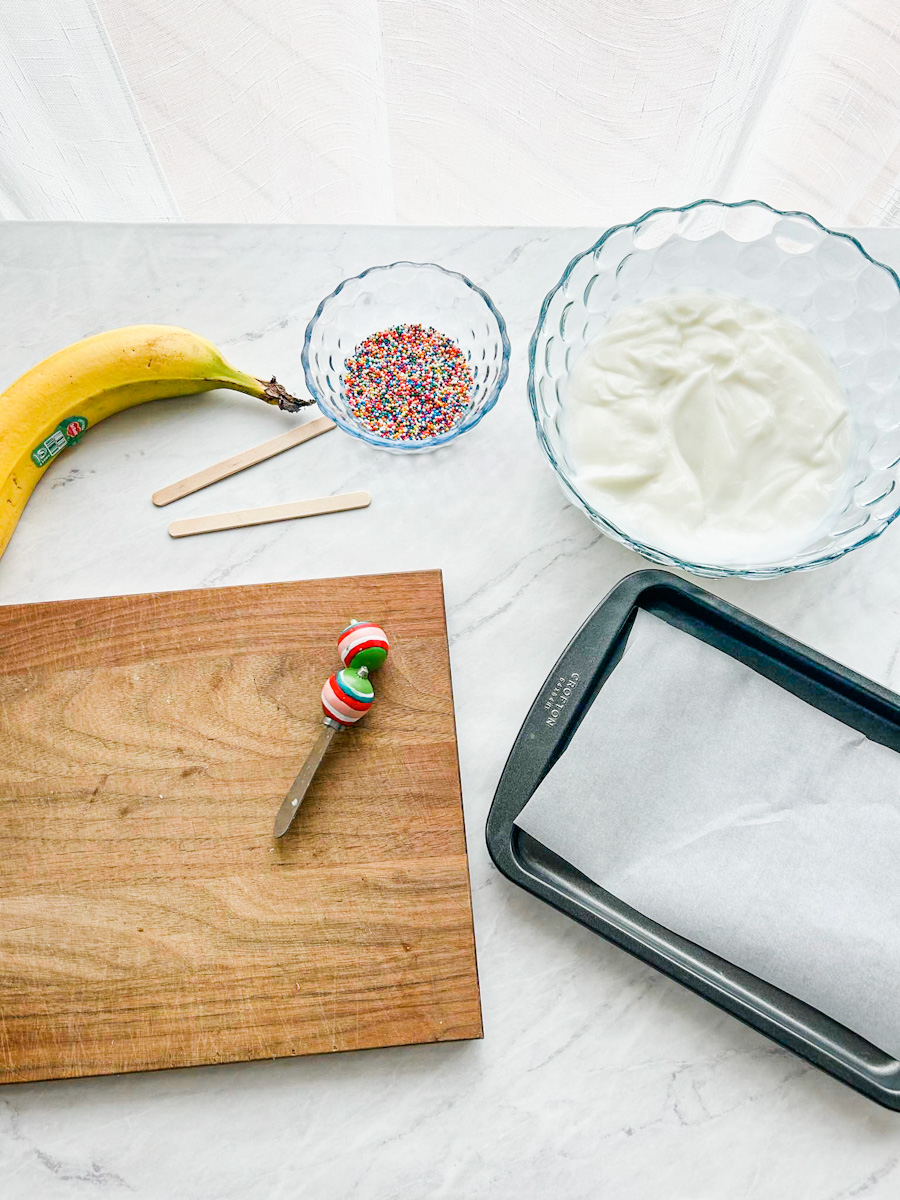 Easy Banana Yogurt Popsicles- A Healthy Summer Snack - Fox Farm Home