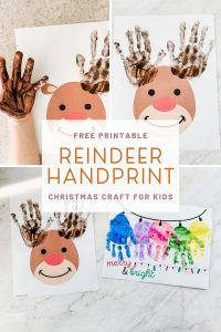 Reindeer Handprint Craft For Kids - Fox Farm Home