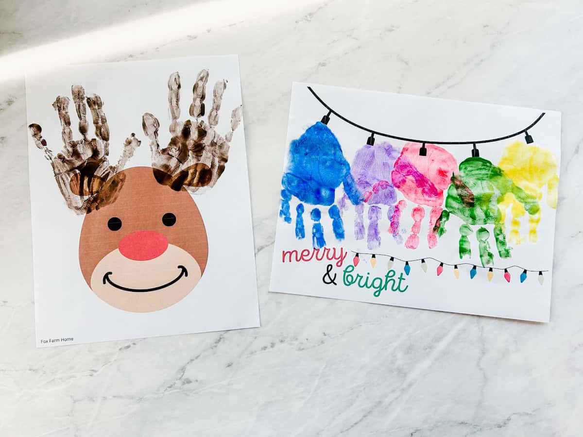 Reindeer Handprint Craft For Kids - Fox Farm Home