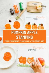 Apple Stamping Pumpkin Craft With Free Printable - Fox Farm Home