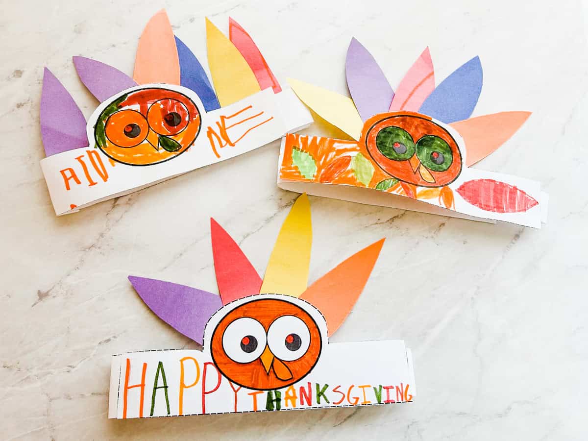 Free Printable Thanksgiving Turkey Hat For Kids - Fox Farm Home