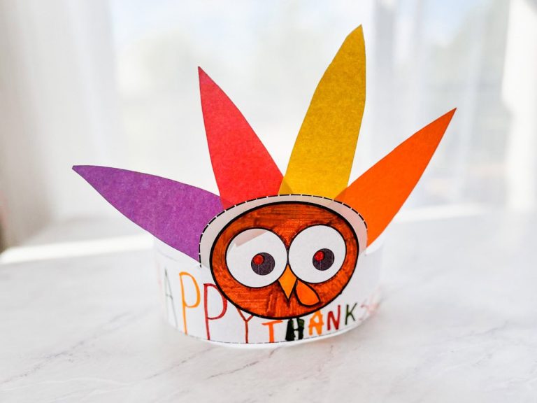 Free Printable Thanksgiving Turkey Hat For Kids - Fox Farm Home