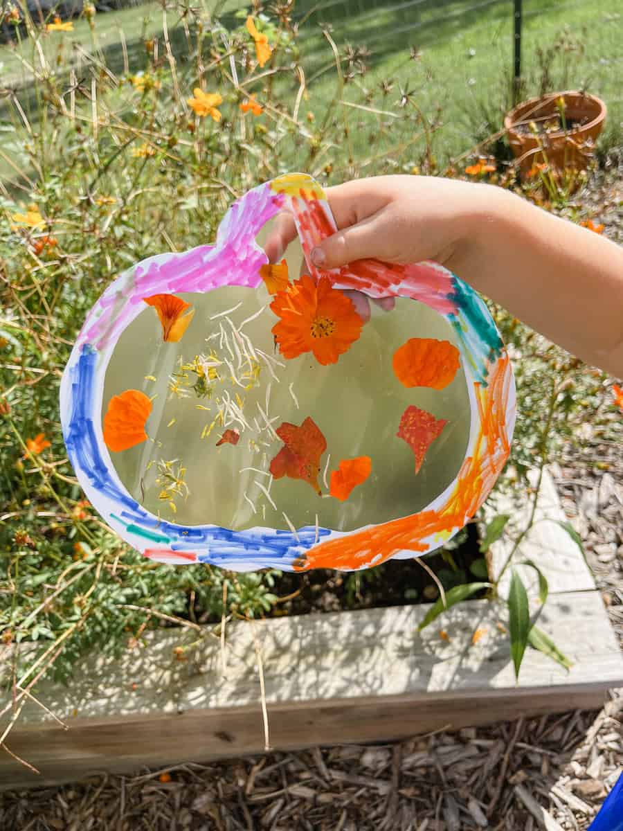 Easy Pumpkin Suncatcher Craft for Halloween - Fox Farm Home