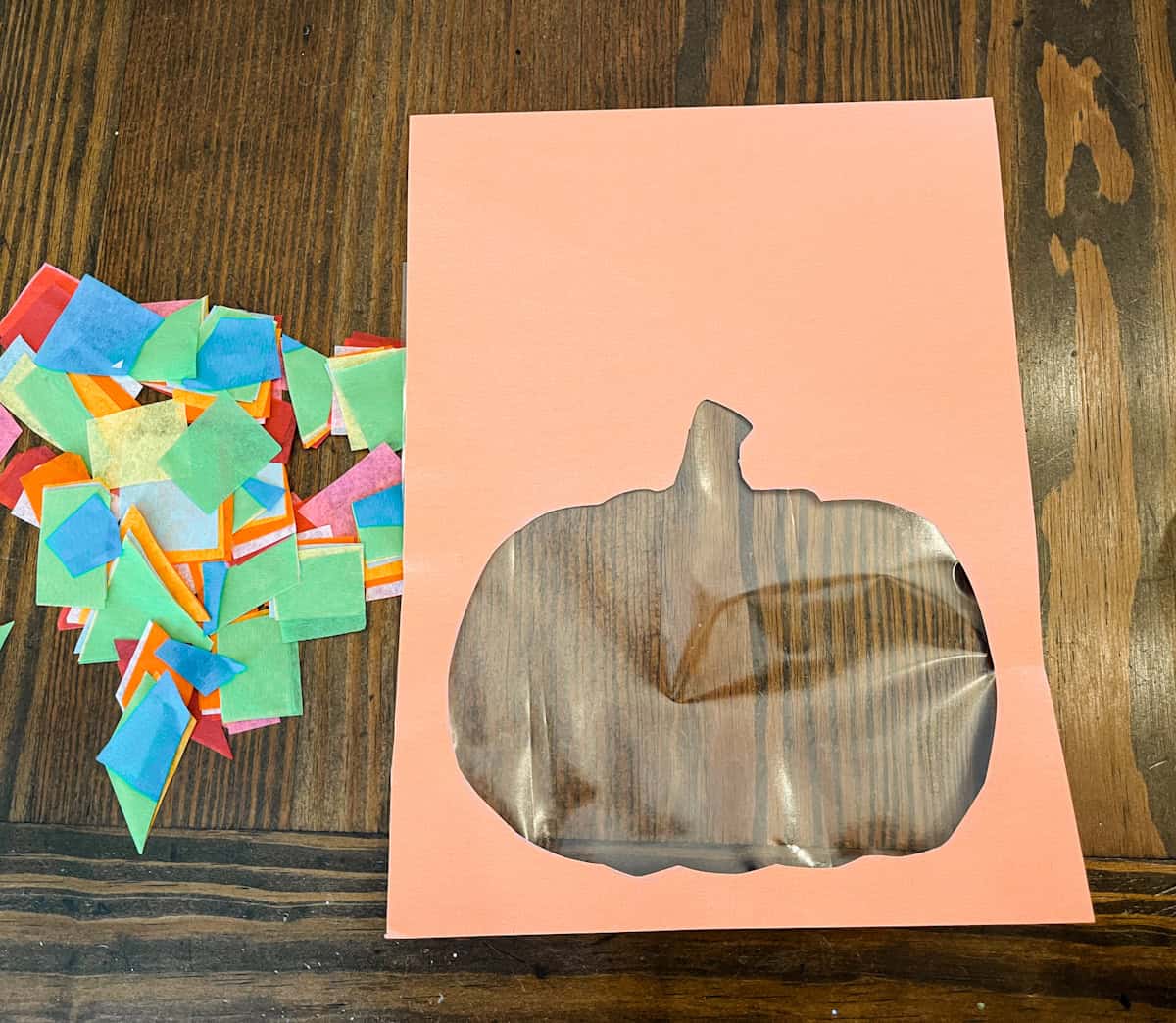 Easy Pumpkin Suncatcher Craft for Halloween - Fox Farm Home